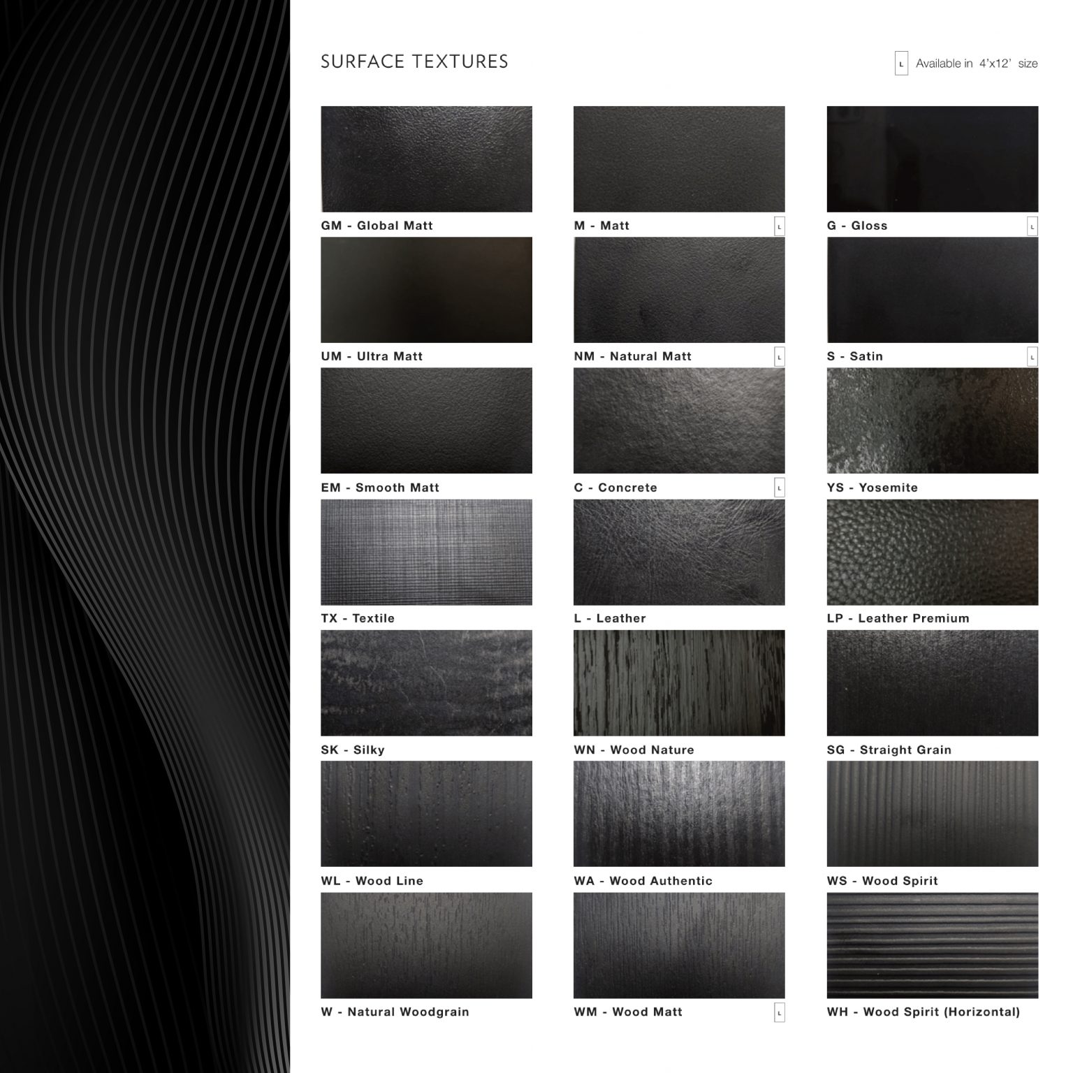 21 Texture Surface Finishes of Wilsonart Laminate / High Pressure ...